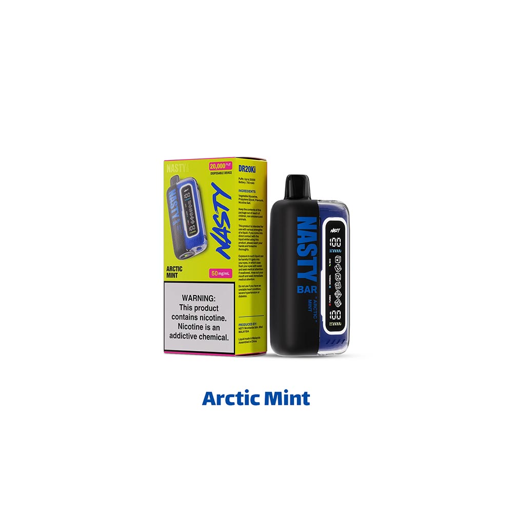 پاد یکبار مصرف نعناع قطبی ۲۰۰۰۰ پاف نستی NASTY BAR DR20Ki Arctic mint ...
